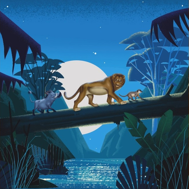 %Sale%: Jersey Stoff König der Löwen Panel Timo Pumba Simba 0,60m